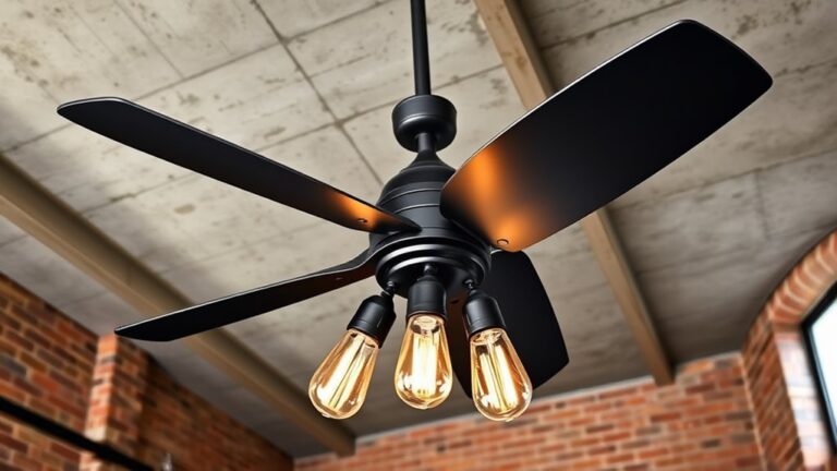 14 Best Industrial Style Black Finish Ceiling Fans That Combine Style ...