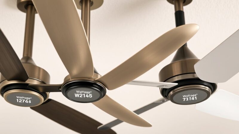 Ceiling Fan Wattage Comparison Across Different Models - Top Ceiling Fans