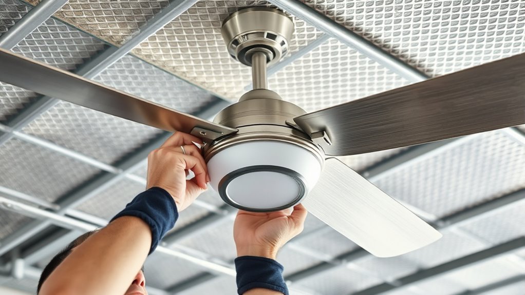 Installing a Ceiling Fan on a Metal Ceiling Joist - Top Ceiling Fans